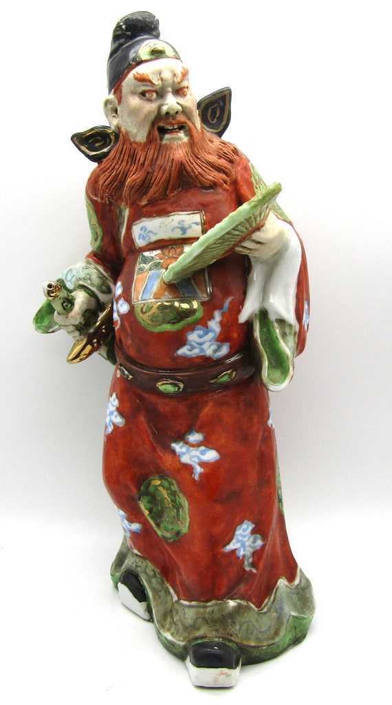 Chinese Zhong Kui Statue God Vanquisher of Evil Jingdezhen - Etsy