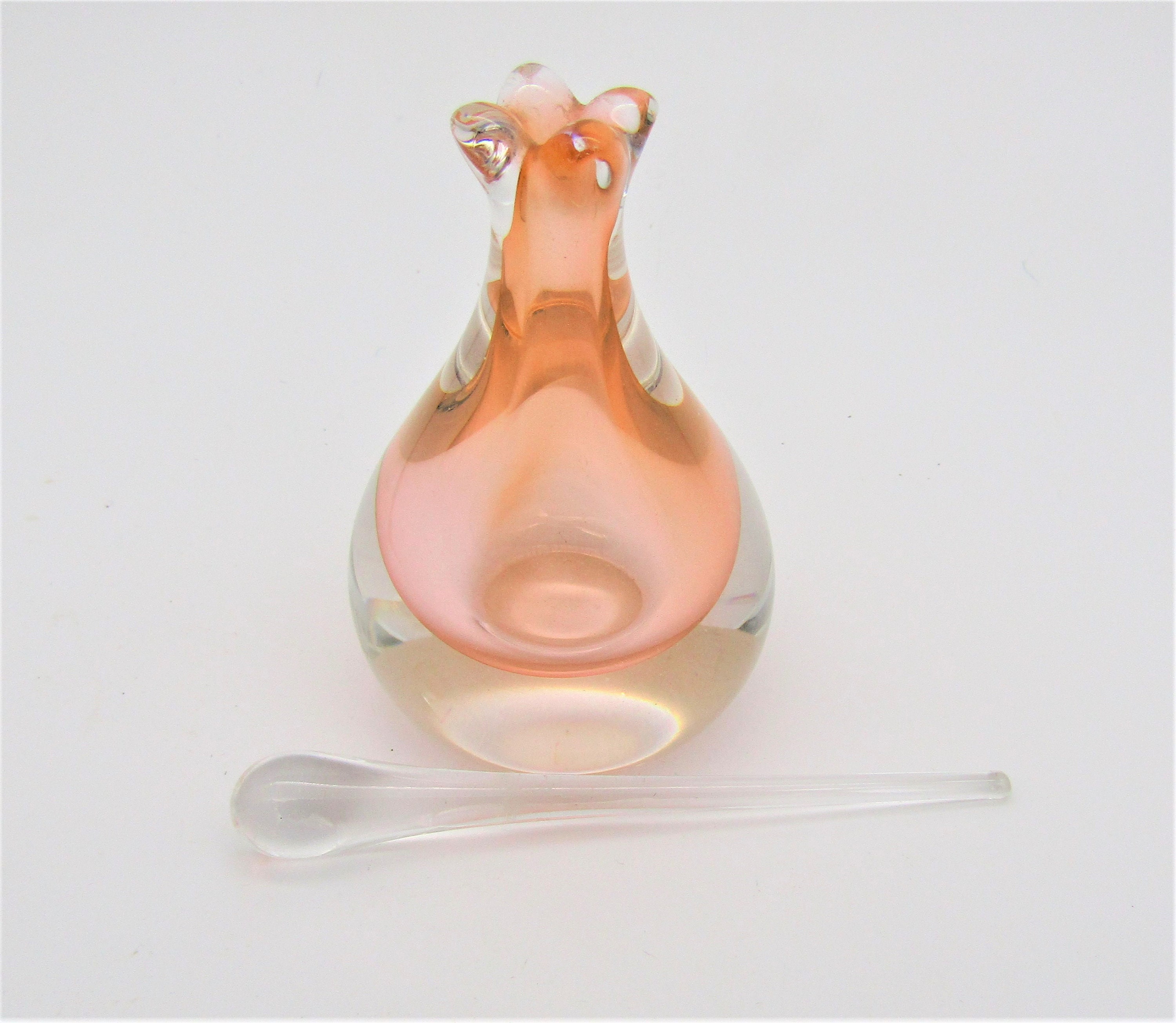 Mary Angus Perfume Bottle Teardrop Bottle w/ Dauber Art Glass Signed ...