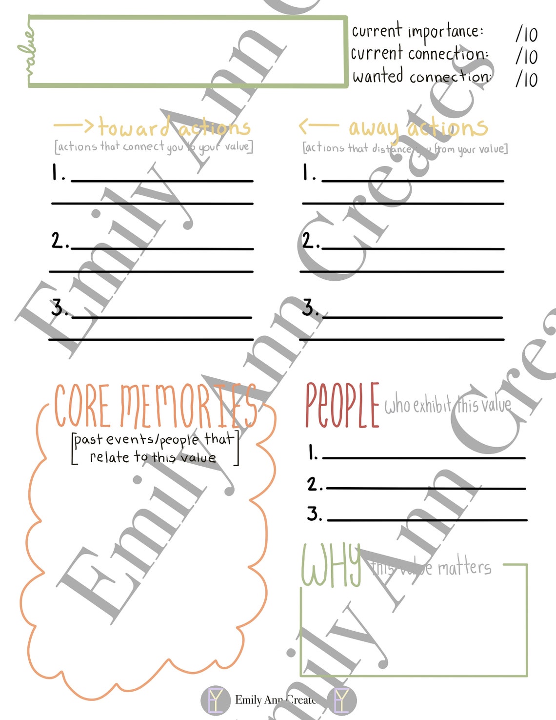 Acceptance and Commitment Therapy ACT Worksheet Bundle | Etsy