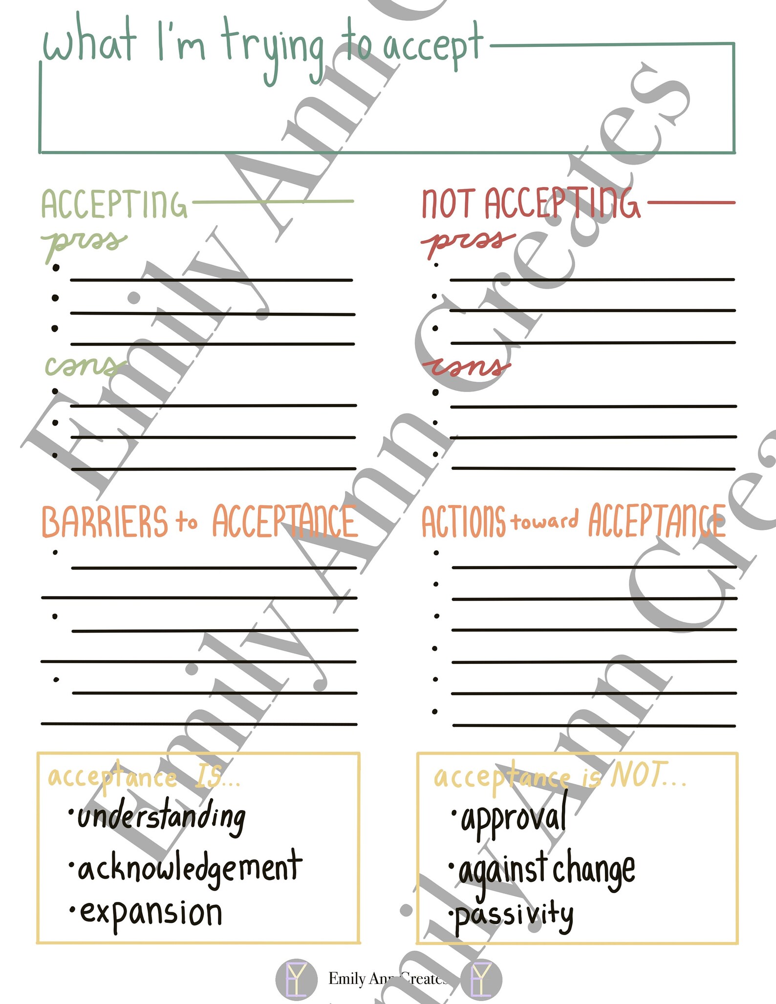Acceptance and Commitment Therapy - ACT Worksheet Bundle - Etsy