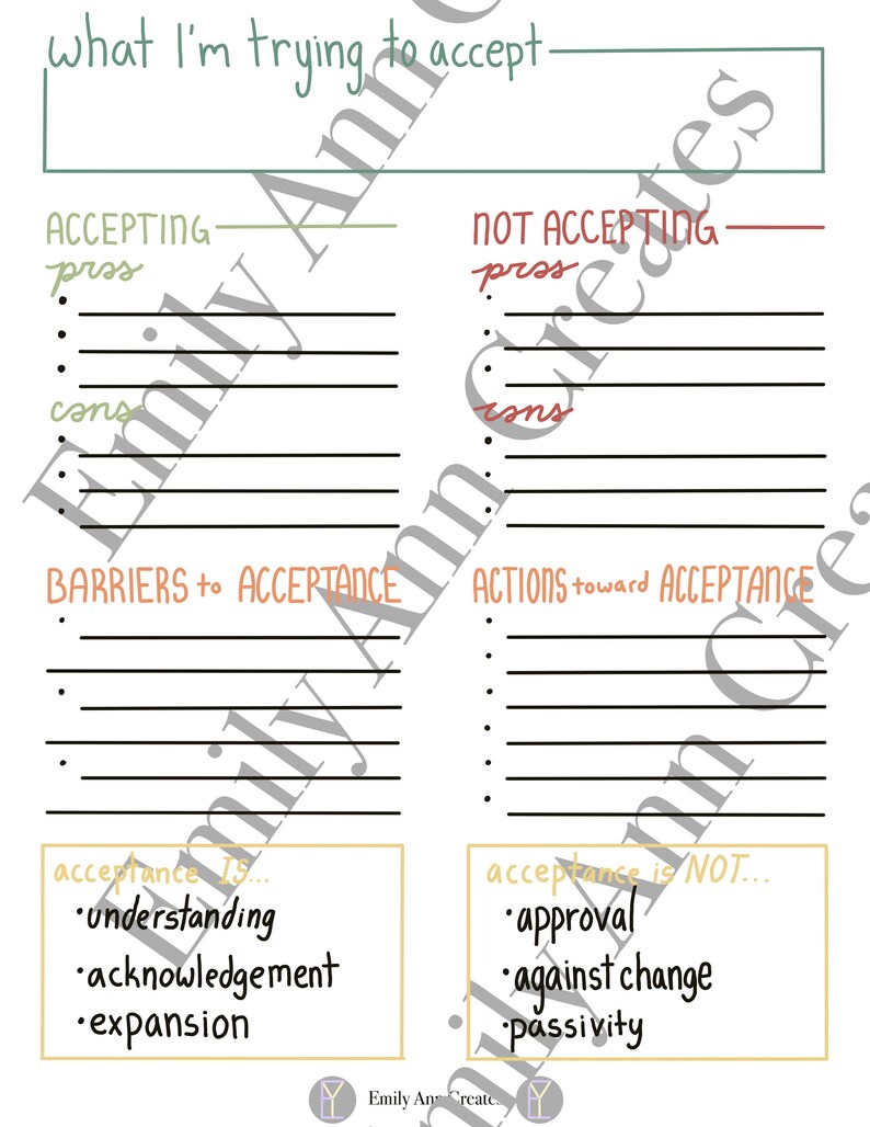 Acceptance and Commitment Therapy - ACT Worksheet Bundle - Etsy