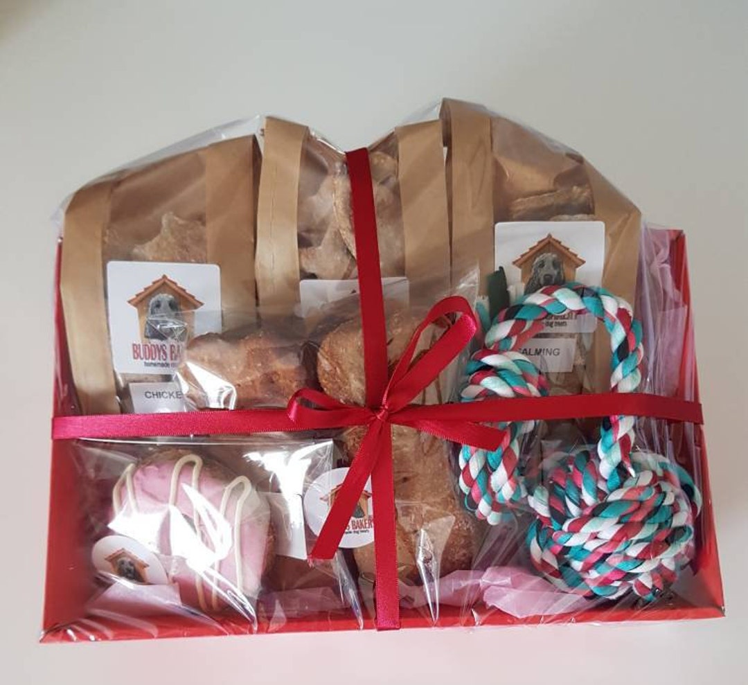 Medium Dog Treat Hamper. Hamper Filled With Treats and Toys. Dog ...