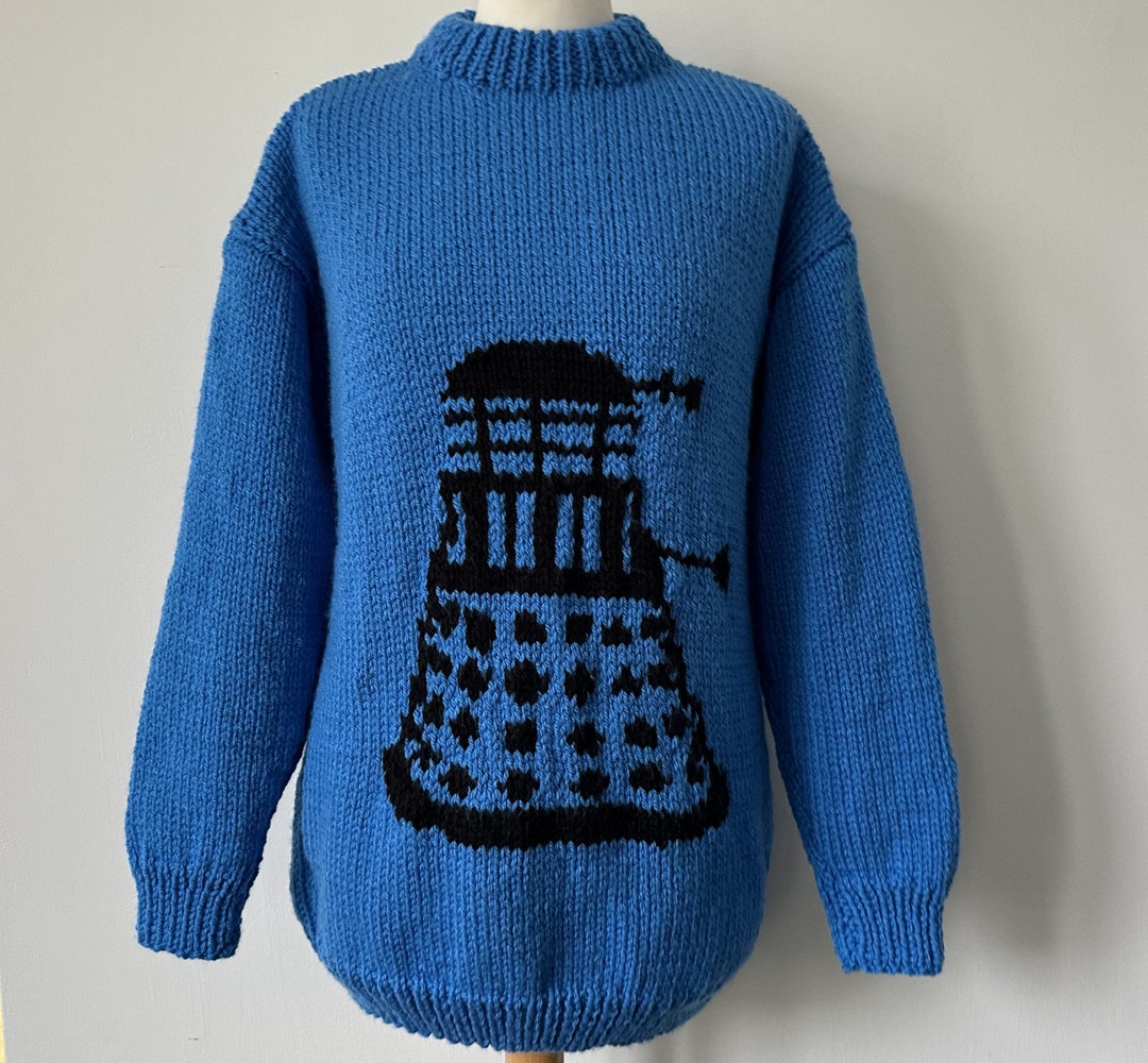 Dr Who Dalek Hand Knitted Adult Sweater - Etsy