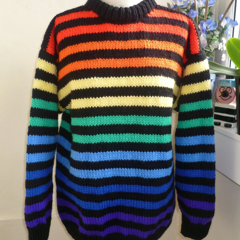 Rainbow Sweater - Etsy