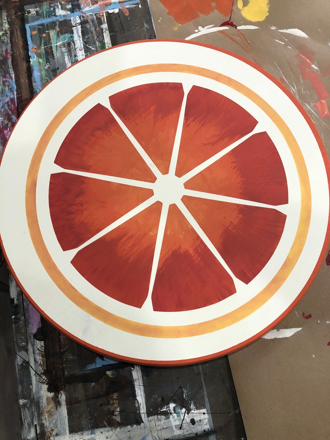 Blood Orange Hand-painted Lazy Susan - Etsy
