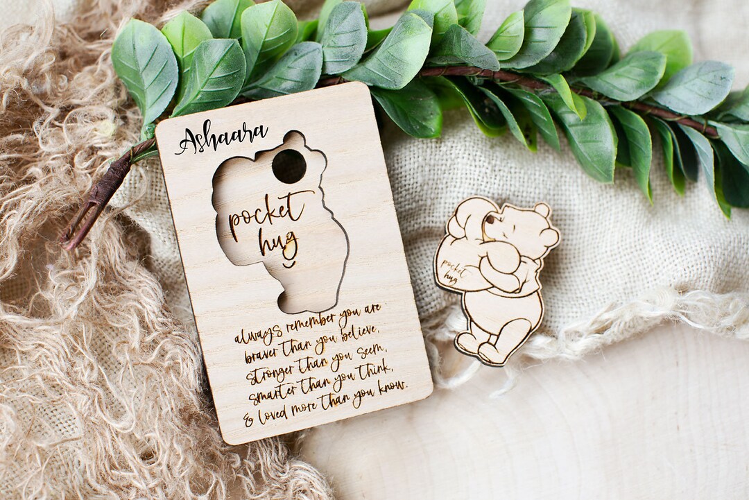 Winnie the Pooh Pocket Hug - Pocket Hug - Personalised With Name Gift ...
