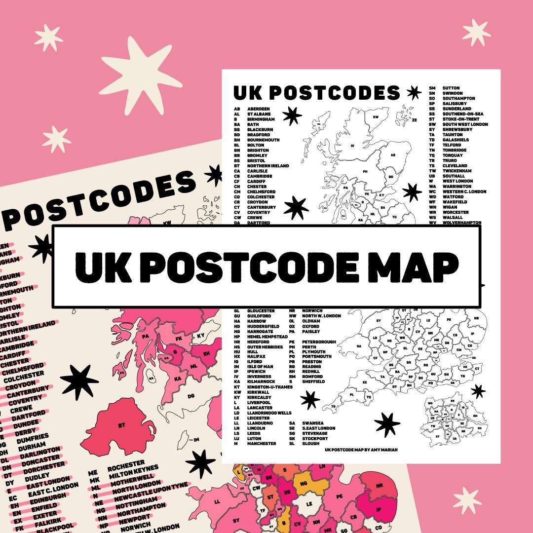UK Postcode Sales Map, Order Tracker, Sales Tracker, Illustrated Map ...
