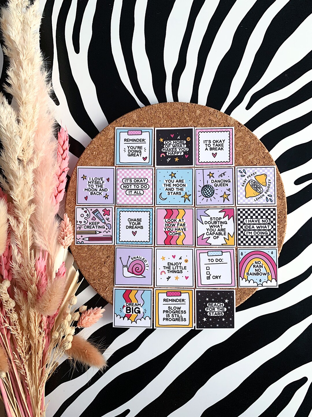 Positive Message Sticker Pack, Planner Stickers, Bullet Journal ...