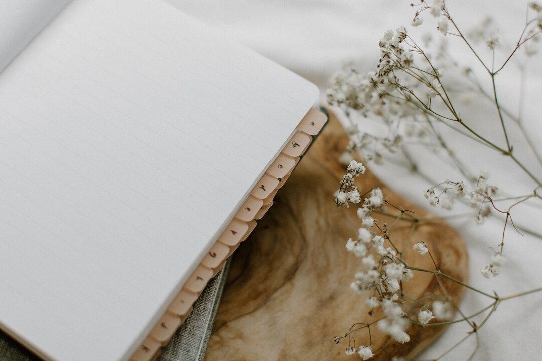 MINI Minimalist Alphabet Tab Stickers | Vellum | Beautiful, Simple ...