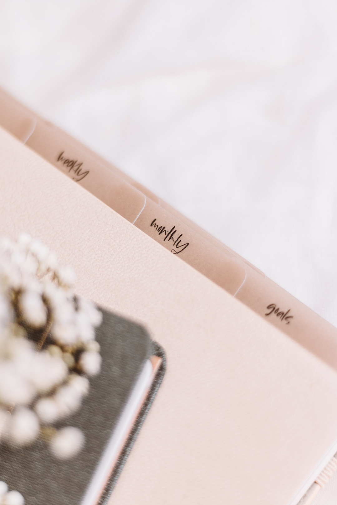 Minimalist Complete Planner Tab Set | Vellum | Beautiful, Simple, Cute ...