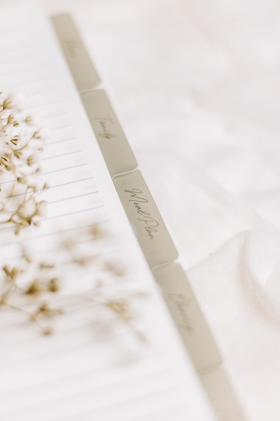 Minimalist 'house & Home' Planner Tab Set | Vellum | Beautiful, Simple ...