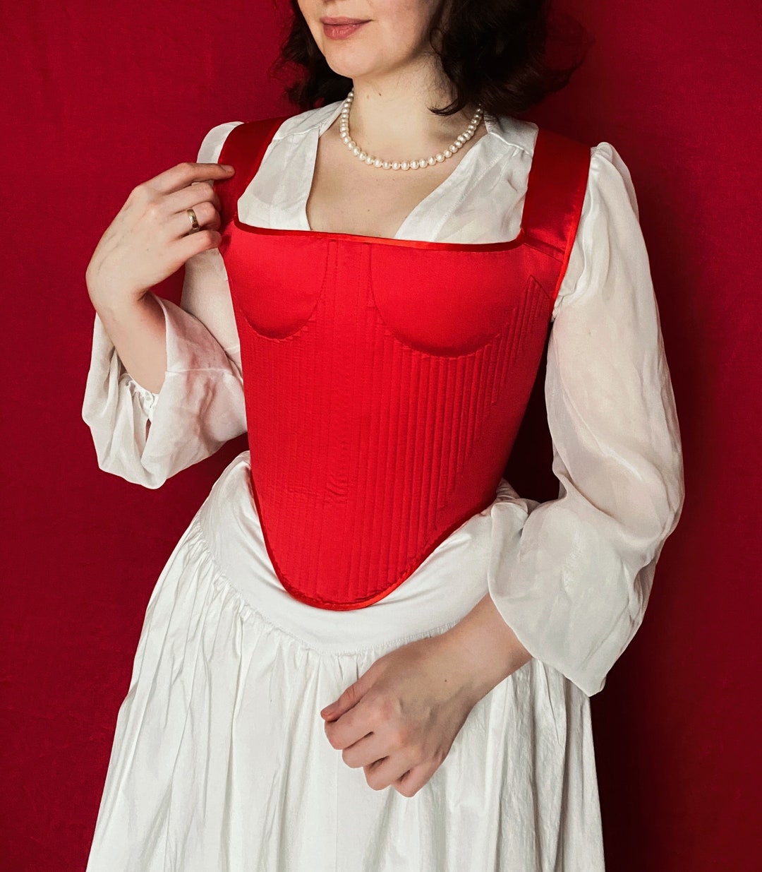 Handmade Ready to Ship Corset drama 17th Century Style Stays Reversible ...