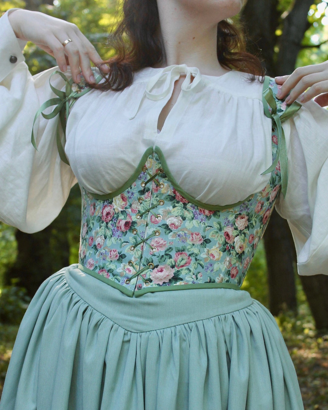 Reversible Underbust Corset With Straps novelty Waist Corset With Front ...