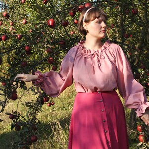 Delicate Vintage Inspired Raglan Chemise poet Linen/cotton Shirt/blouse ...