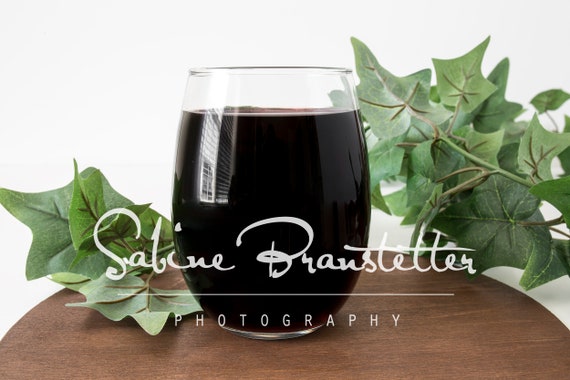 Stemless Wine Glass Mockup merlot Digital JPEG - Etsy Sweden
