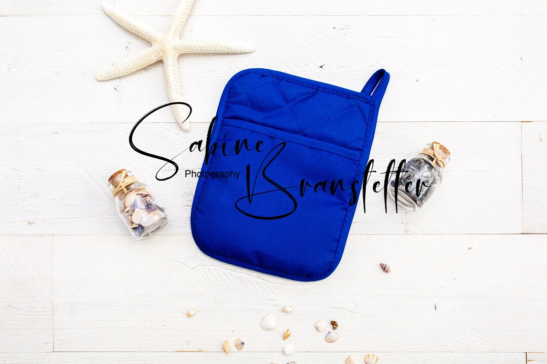 Royal Blue Pot Holder, Beach House Decor Mockup ocean Breeze, Mock Up ...
