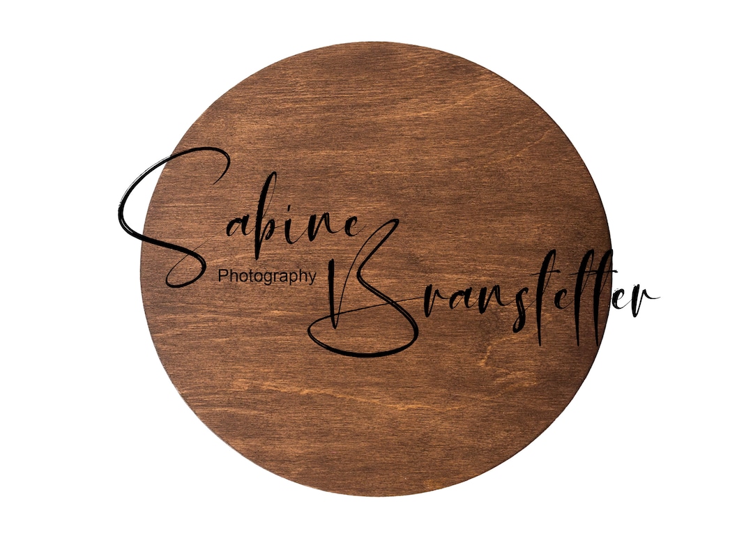 Brown Round Wood Sign on Transparent Background PNG Mockup - Etsy