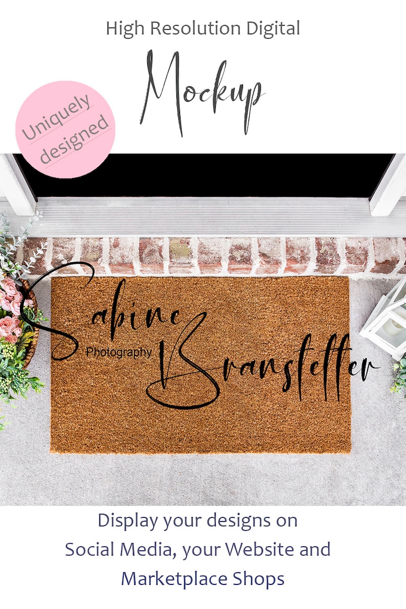 18 X 30 Inches Natural Front Door Mat Mockup no Need to - Etsy