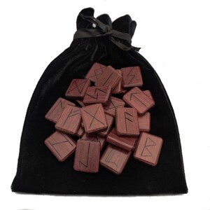 Wooden Runes Set With Woodburned Elder Furthark Alphabet - Etsy