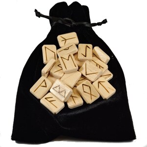 Wooden Runes Set With Woodburned Elder Furthark Alphabet - Etsy