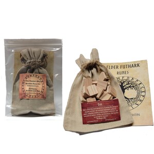 Wooden Runes Set Unfinished Blank Runes Do It Yourself Kit Elder ...