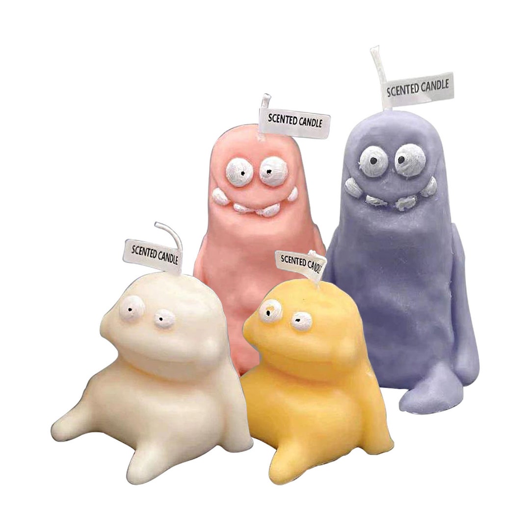 Mudman Shaped Scented Candle, Fat & Thin Mud Monster Soy Wax Candle ...