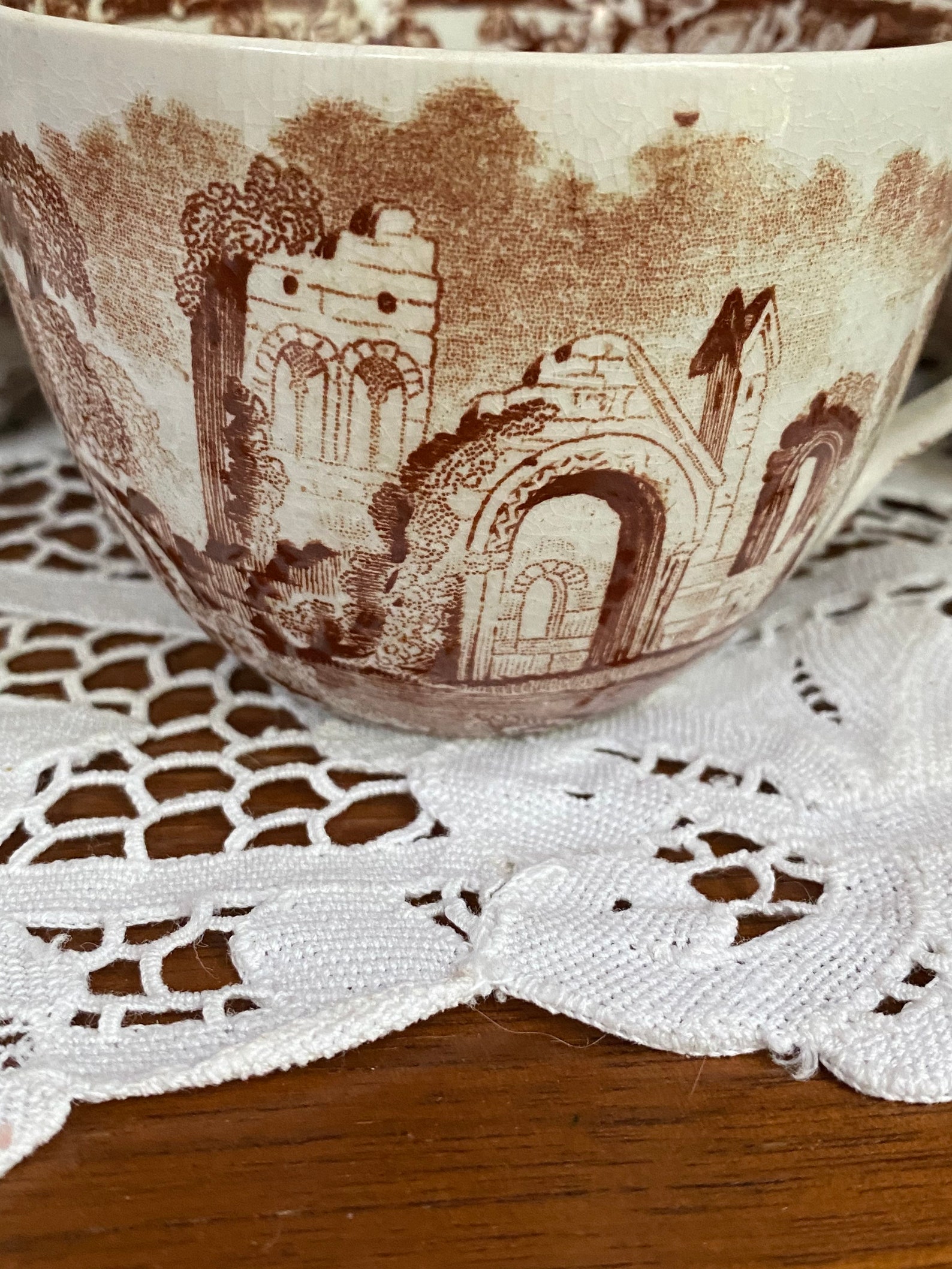 Copeland Spode Transferware ABBEY RUINS Set of Four four | Etsy