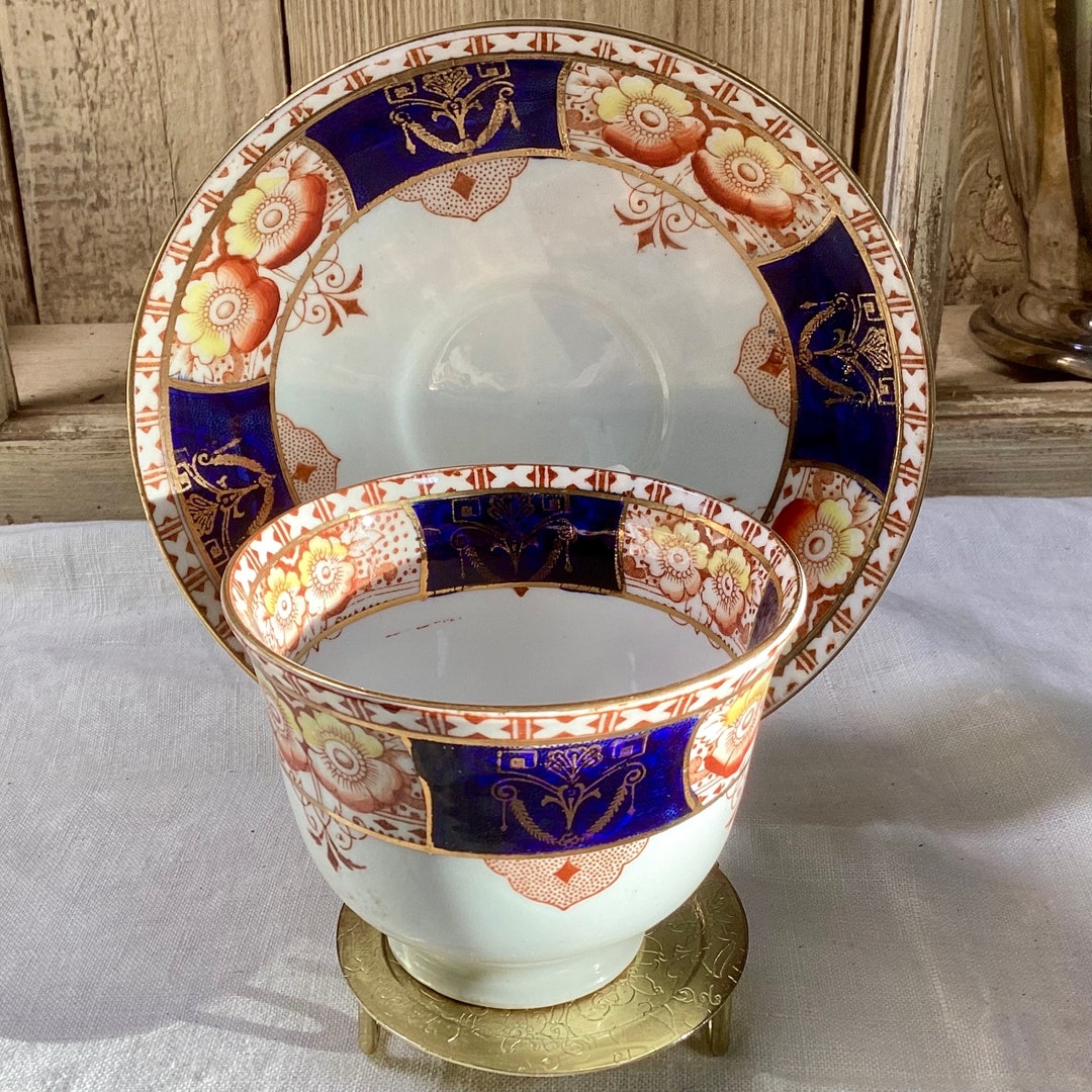 Vintage Imari Style Colclough Tea Cup Set, From 1930s Art Deco Style ...