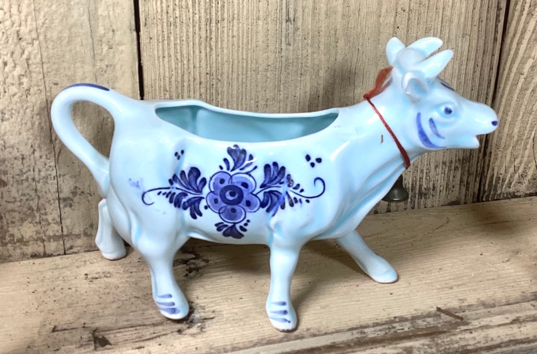 Delft Cow Figural Creamer. Beautiful Blue Creamer With Delft Hand ...