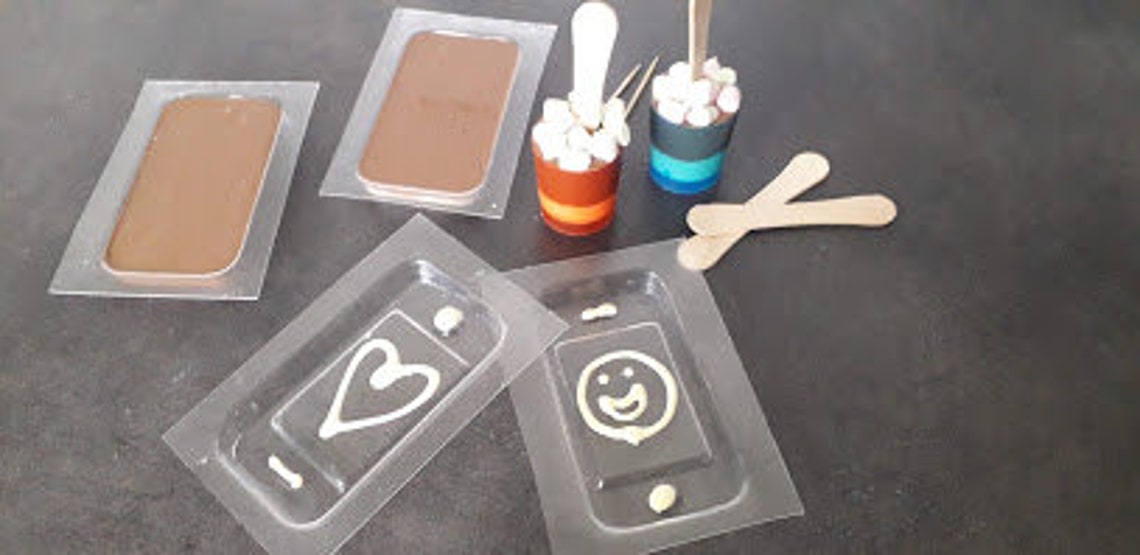 Fun Make Your Own Chocolate Mobile Phones plus Hot chocolate | Etsy