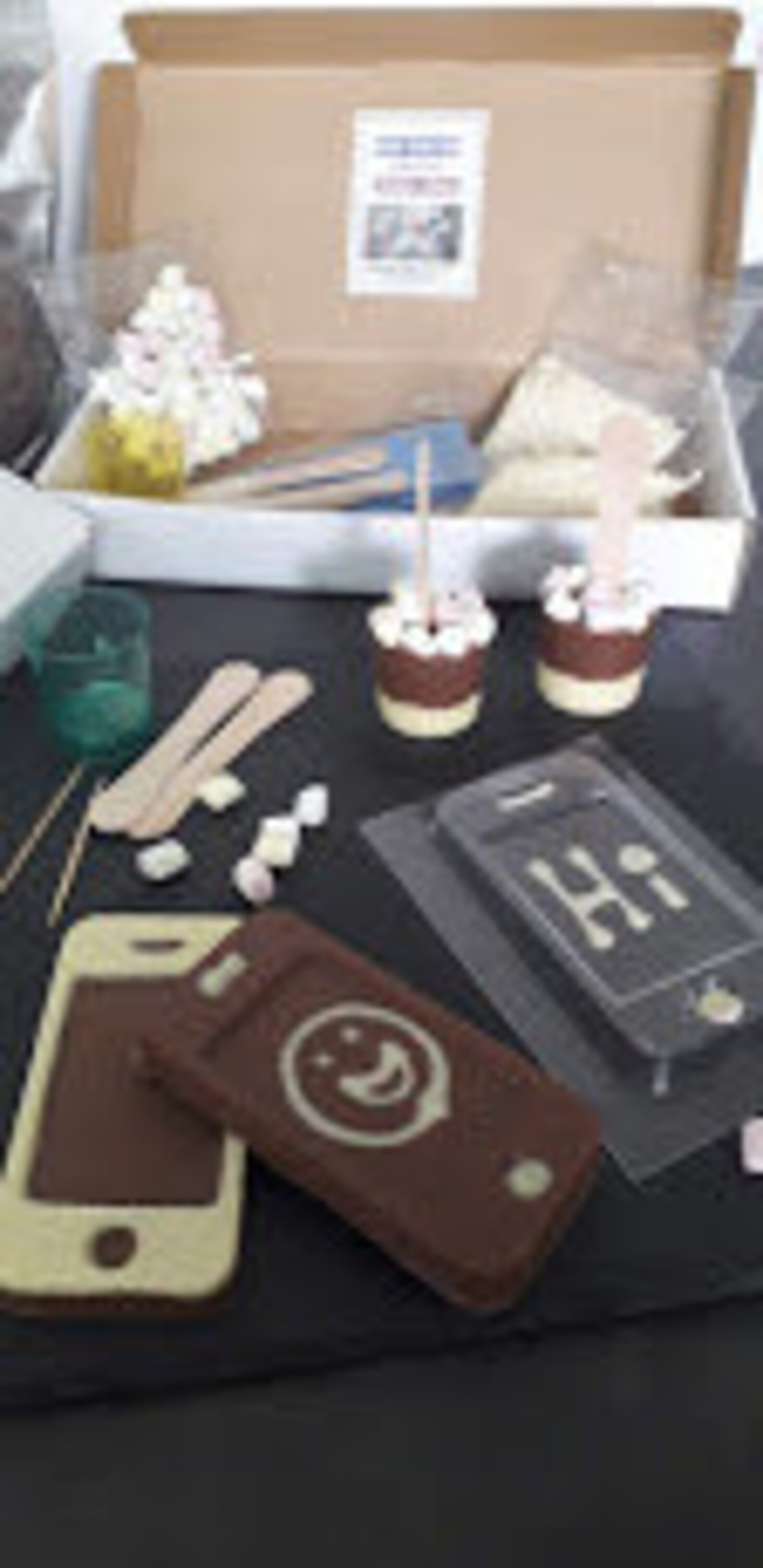 Fun Make Your Own Chocolate Mobile Phones plus Hot chocolate | Etsy