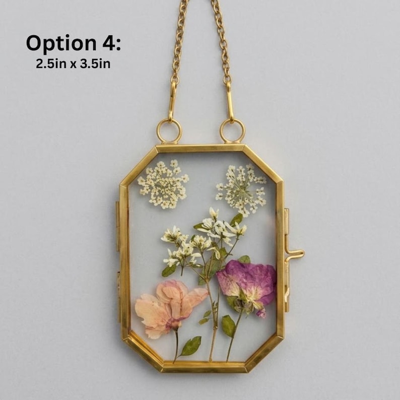 Handmade Pressed Flower Floating Frame – Botanical Resin Wall Decor ...