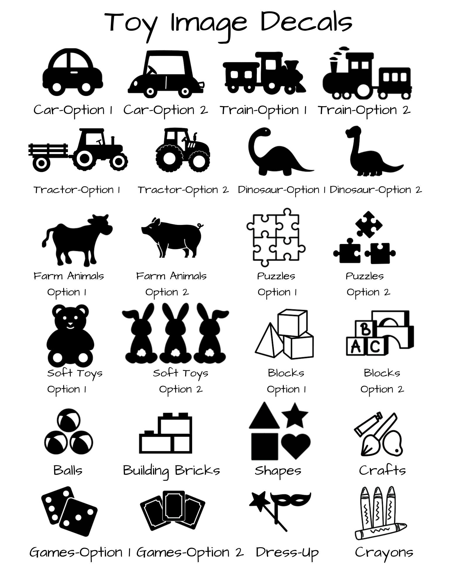 Toy Box Labels Storage Bin Labels Toy Identification Labels Vinyl ...