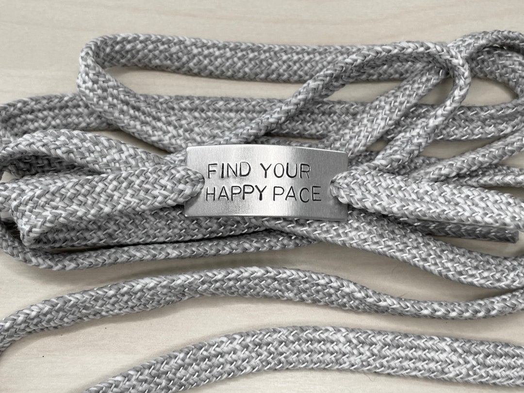 Find Your Happy Pace Custom Running Shoelace Tag- Marathon Runner ...