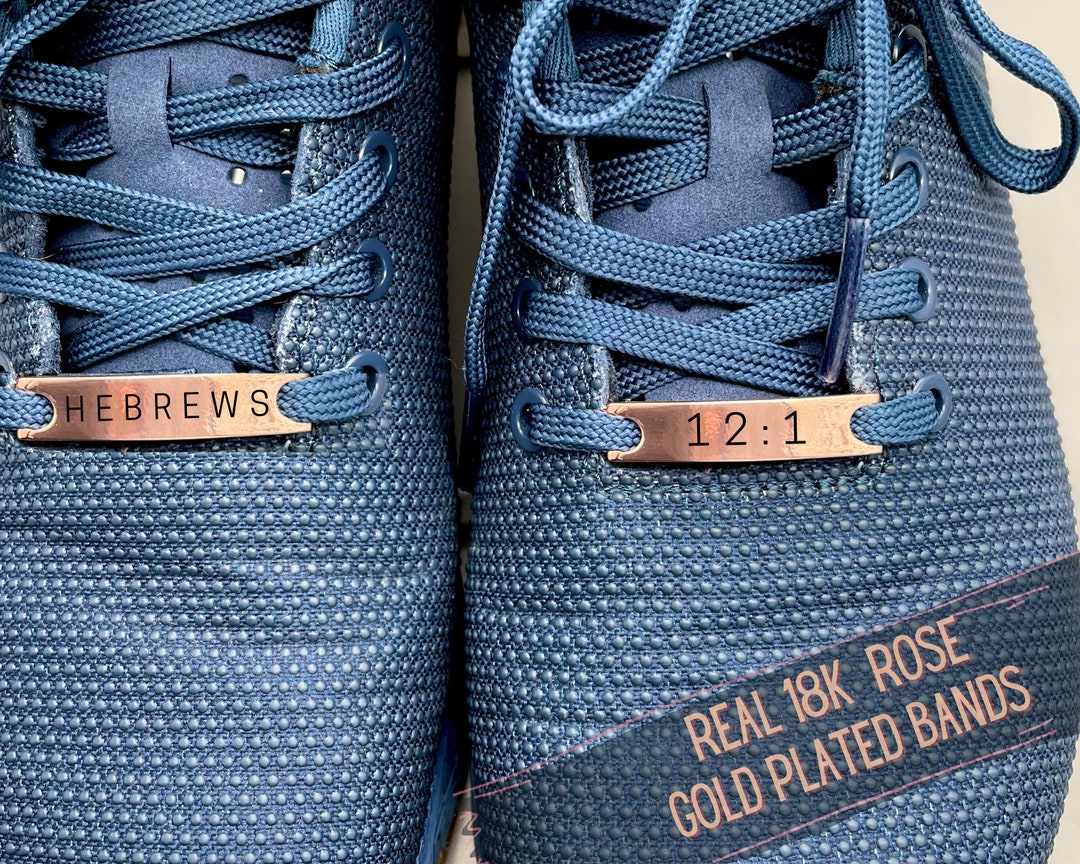 Hebrews 12:1 - Gold or Rose Gold Custom-made Real Gold Runner's Shoe ...