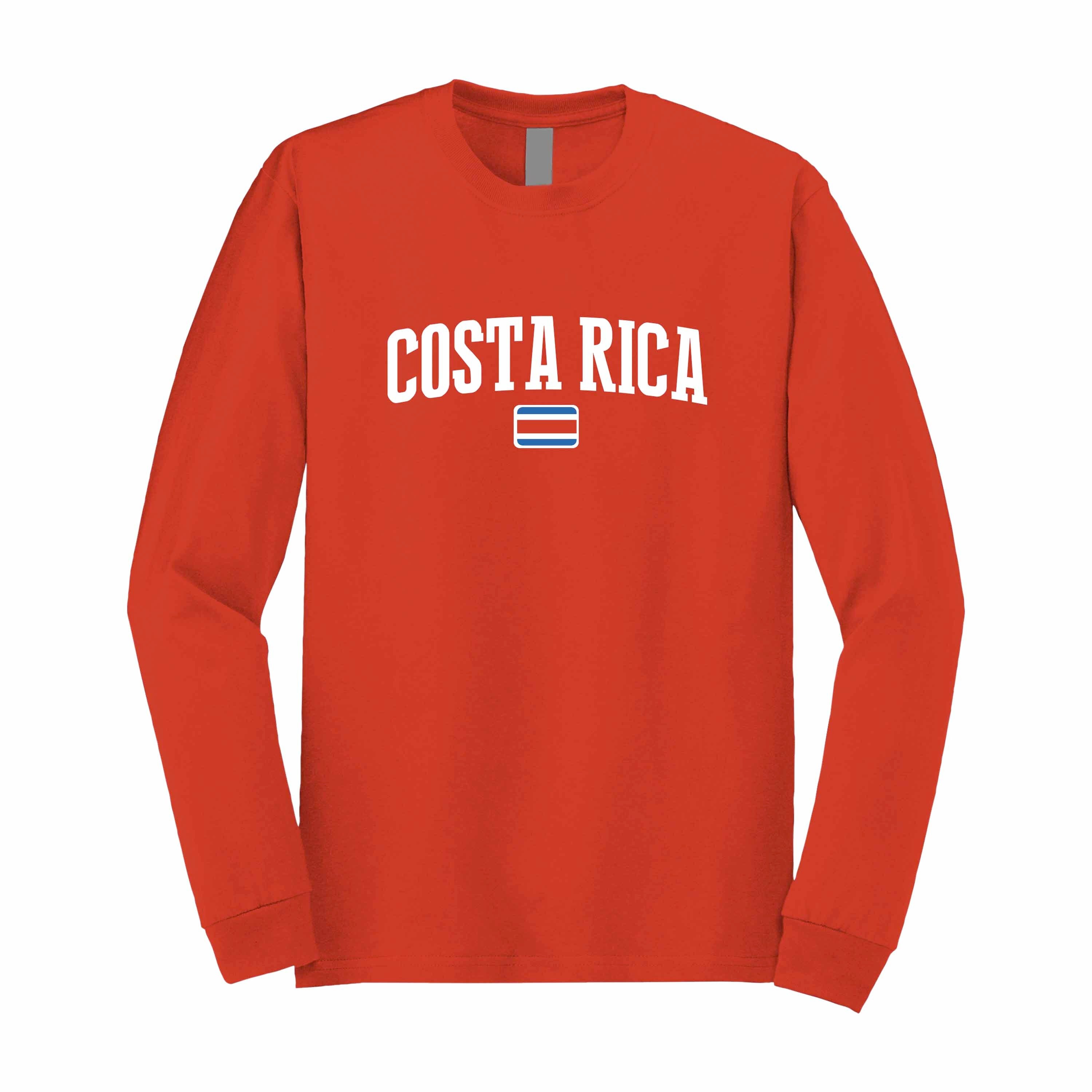 Costa Rica Soccer National Team Long Sleeve T-shirt Costa Rica - Etsy