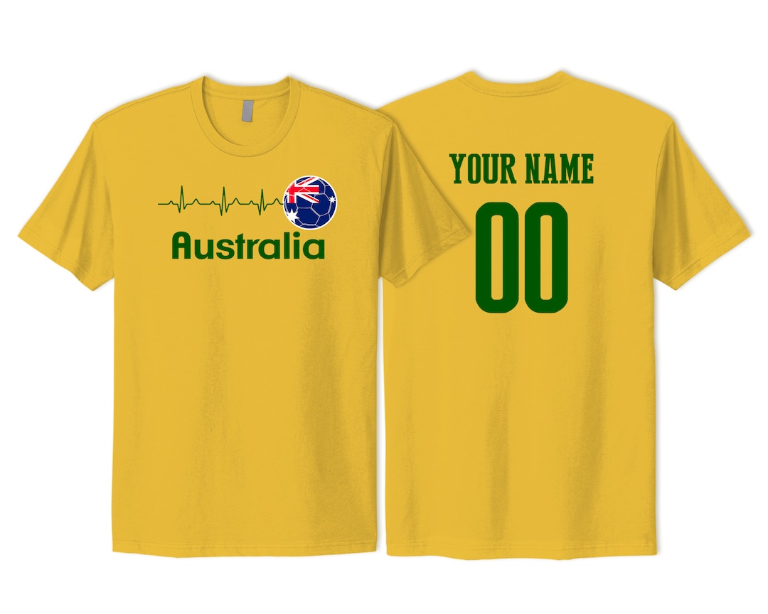 Australia National Team T Shirt Flag Logo Design Soccer Football Female ...