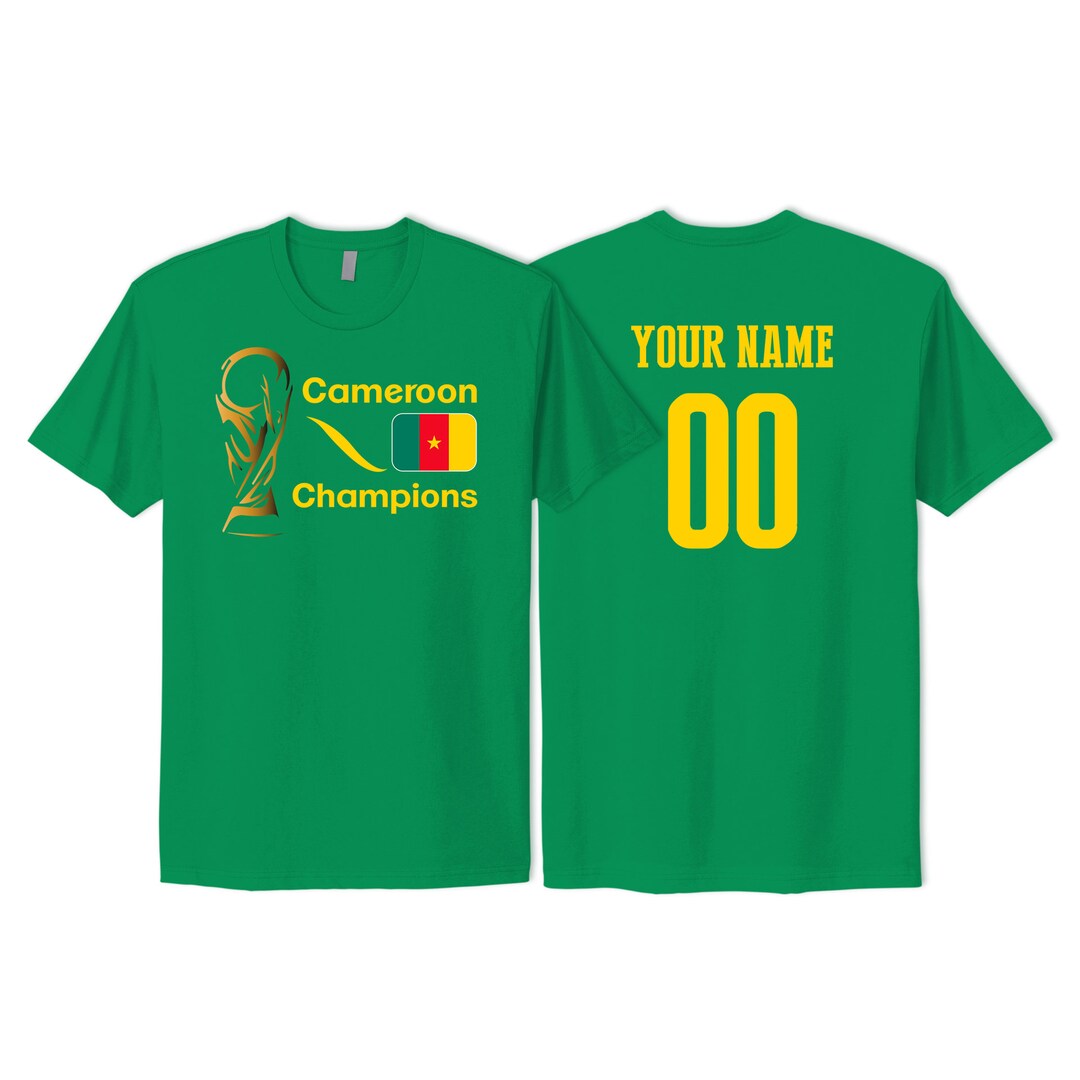 Cameroon National Team T Shirt Flag Logo Design Soccer Football Female ...