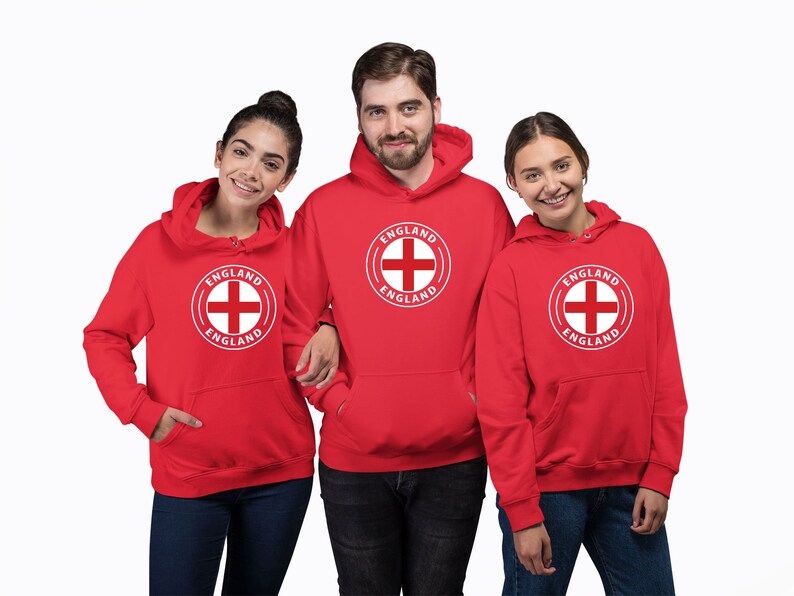 England Team Hoodie Sweatshirt - Adult & Youth Sizes - England National ...