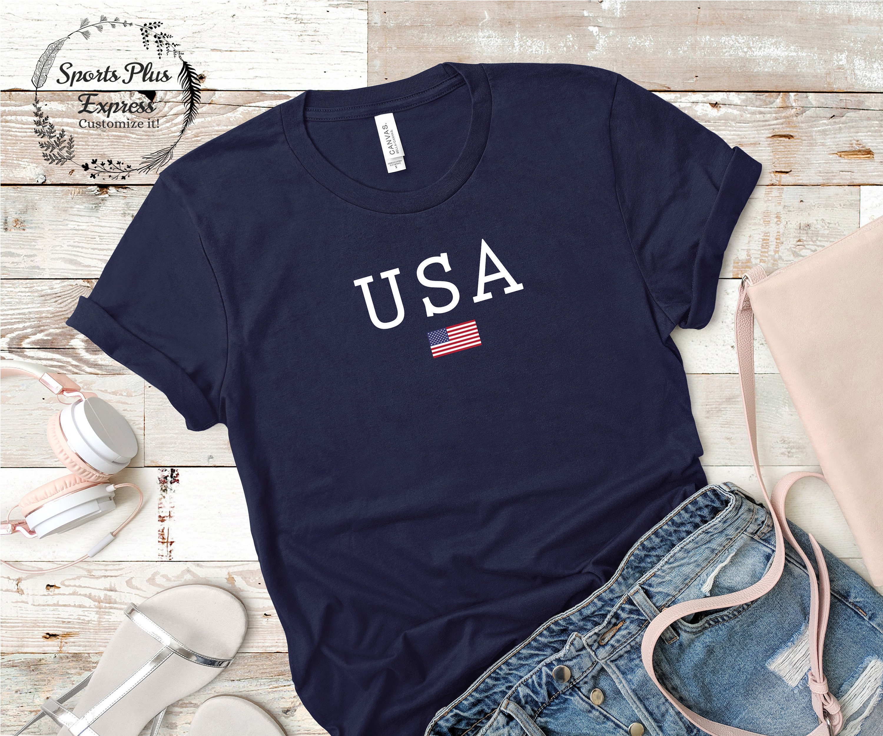 Team Usa Shirt Patriotic Shirt American Flag Shirt Usa | Etsy