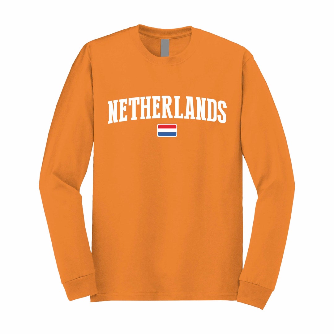 Netherlands Soccer National Team Long Sleeve T-shirt Netherlands Flag T ...