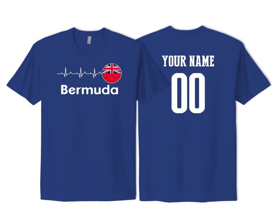 Bermuda National Team Soccer T Shirt Flag Design Football Female Womens ...