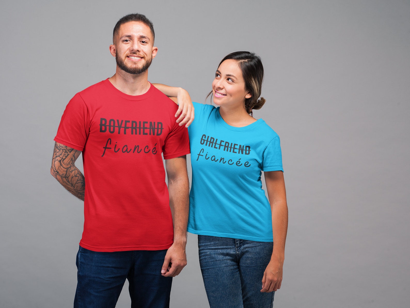 Boyfriend Girlfriend Matching T Shirt Set , Matching Couple T Shirts ...
