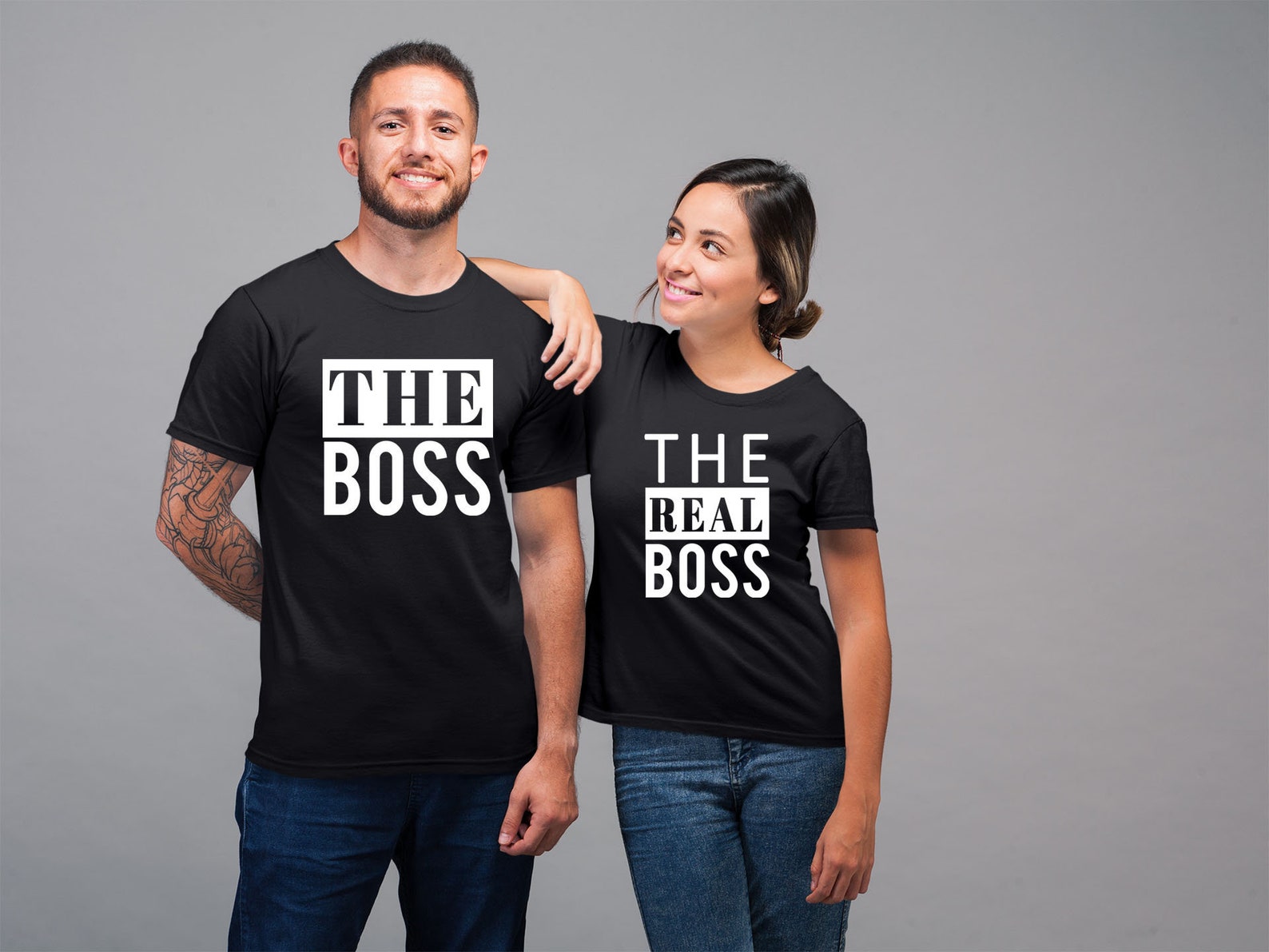 The Boss the Real Boss T Shirt Set Couple Matching T-shirt - Etsy