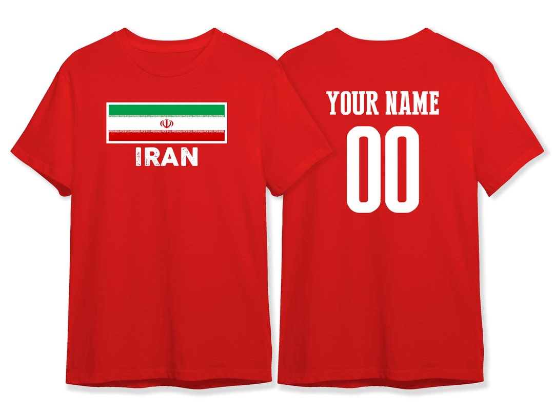 Iran Flag Vintage Letters T Shirt Team Country Soccer World Cup 2022 ...
