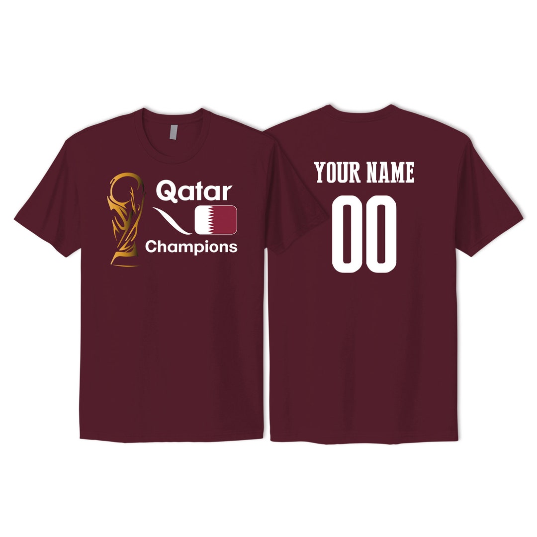 Qatar National Team T Shirt Flag Logo Design Soccer Football Female ...