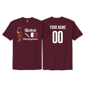 Qatar National Team T Shirt Flag Logo Design Soccer Football Female ...