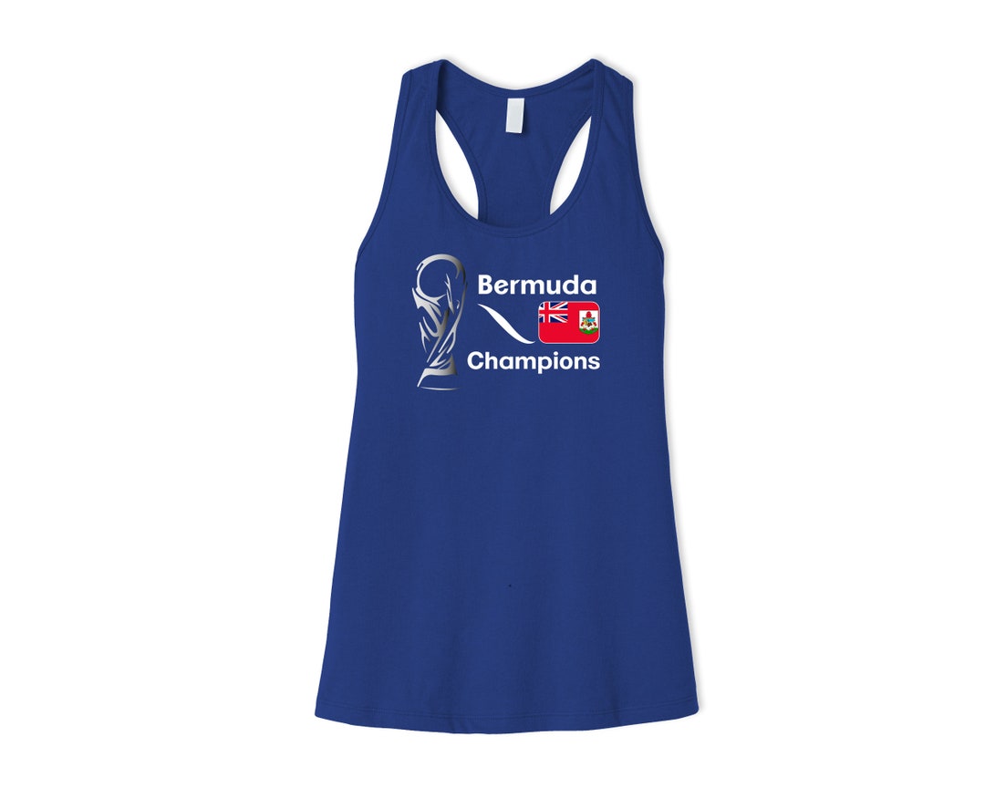Bermuda National Team Country Tank Top Futbol Soccer Sport Flag Silver ...