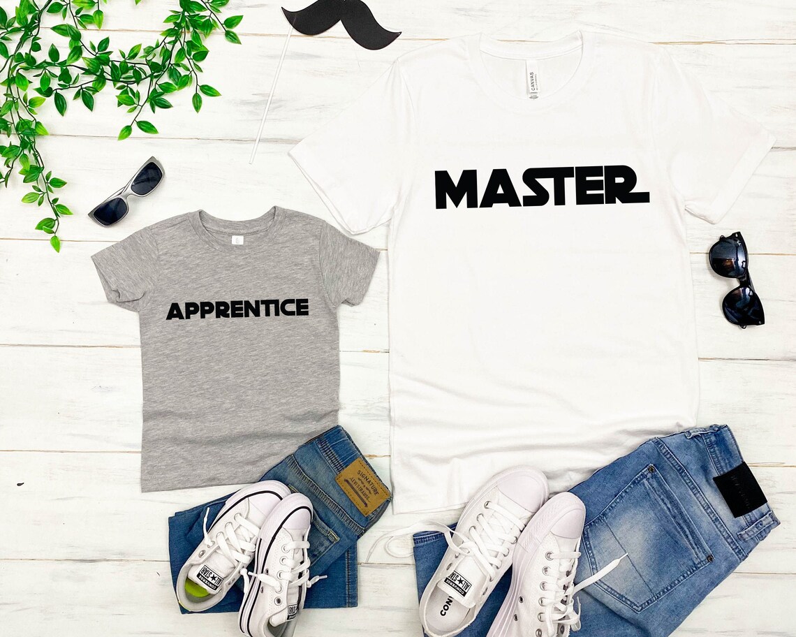 Master and apprentice matching shirt daddy and me shirts | Etsy