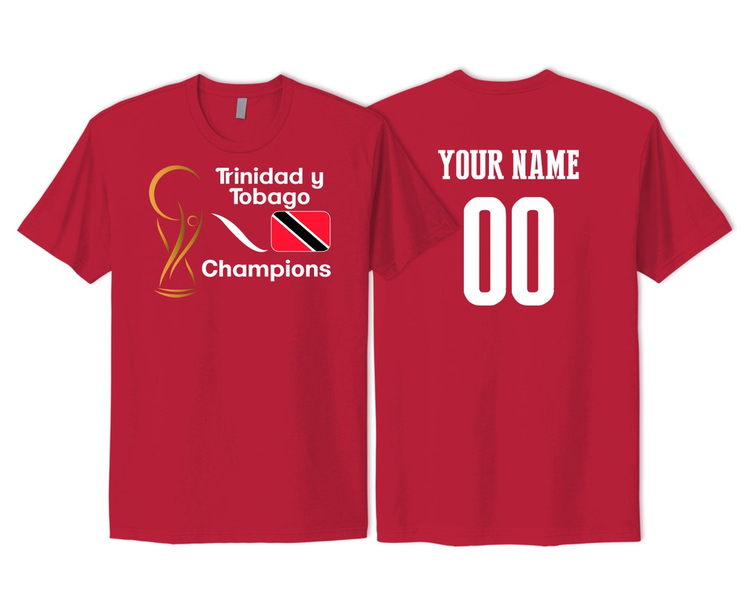 Trinidad Y Tobago National Team Pride T Shirt Gold Trophy Logo Print ...